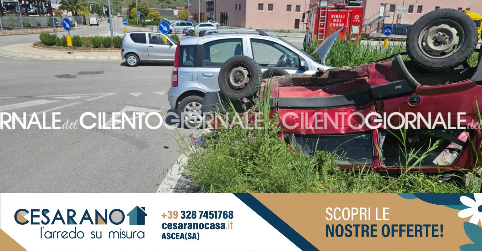 Incidente nell’area industriale di Polla: auto si ribalta, ferito ...