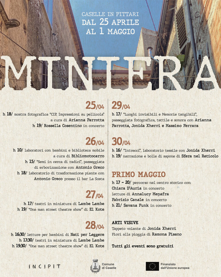 Miniera torna a Caselle in Pittari: si trasforma in un festival lungo ...